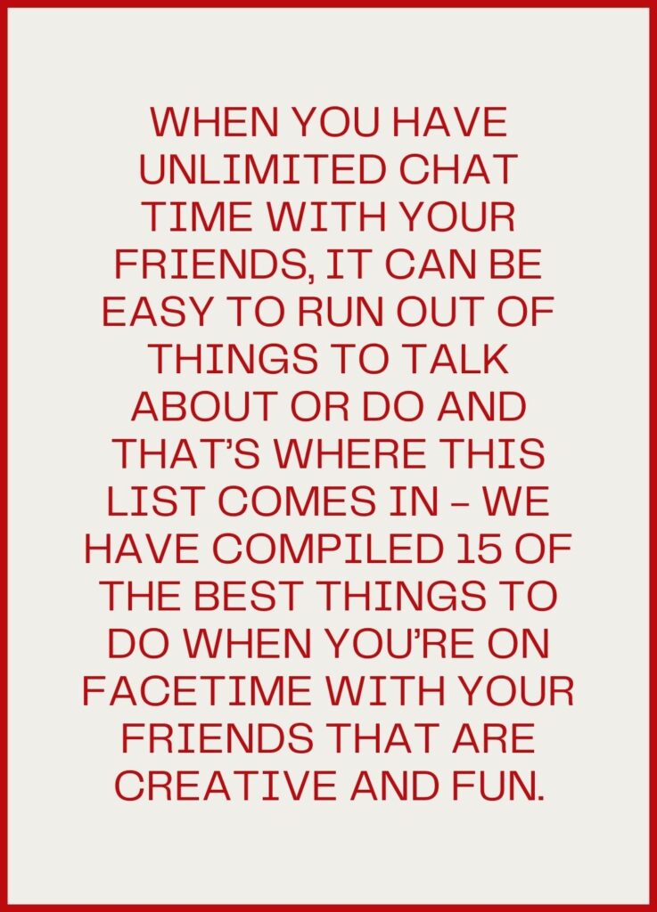 15 Fun Things to Do on Facetime - What to get my...