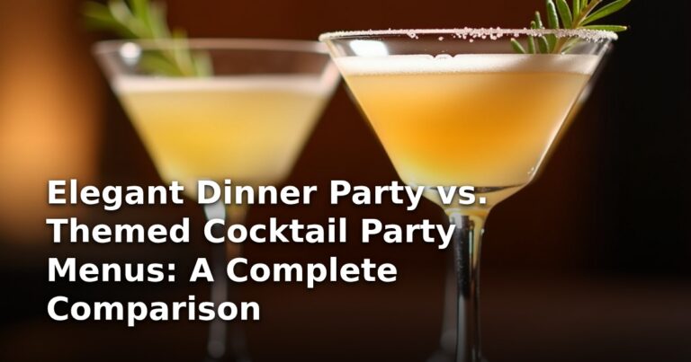 Elegant Dinner Party vs. Themed Cocktail Party Menus: A Complete ...