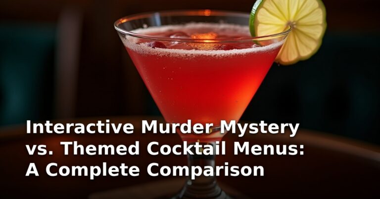 Interactive Murder Mystery vs. Themed Cocktail Menus: A Complete ...